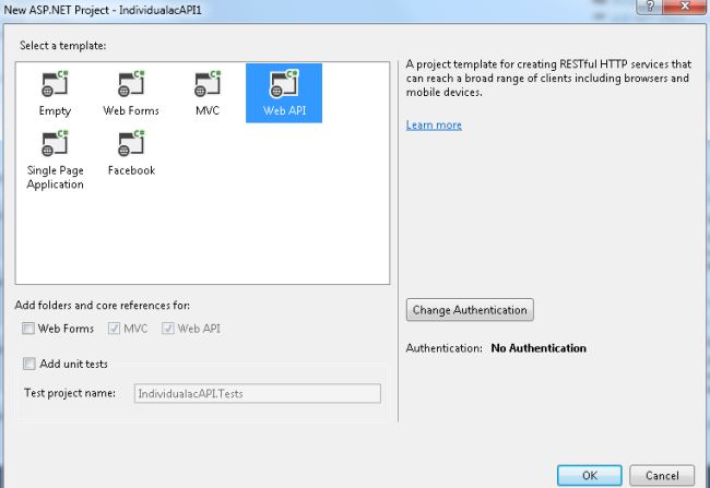 Individual Account in ASP.Net Web API